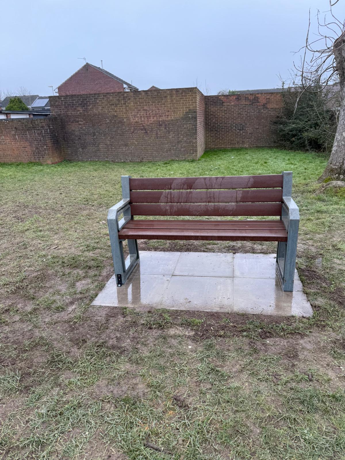 New bench installed – Badger Farm Parish Council